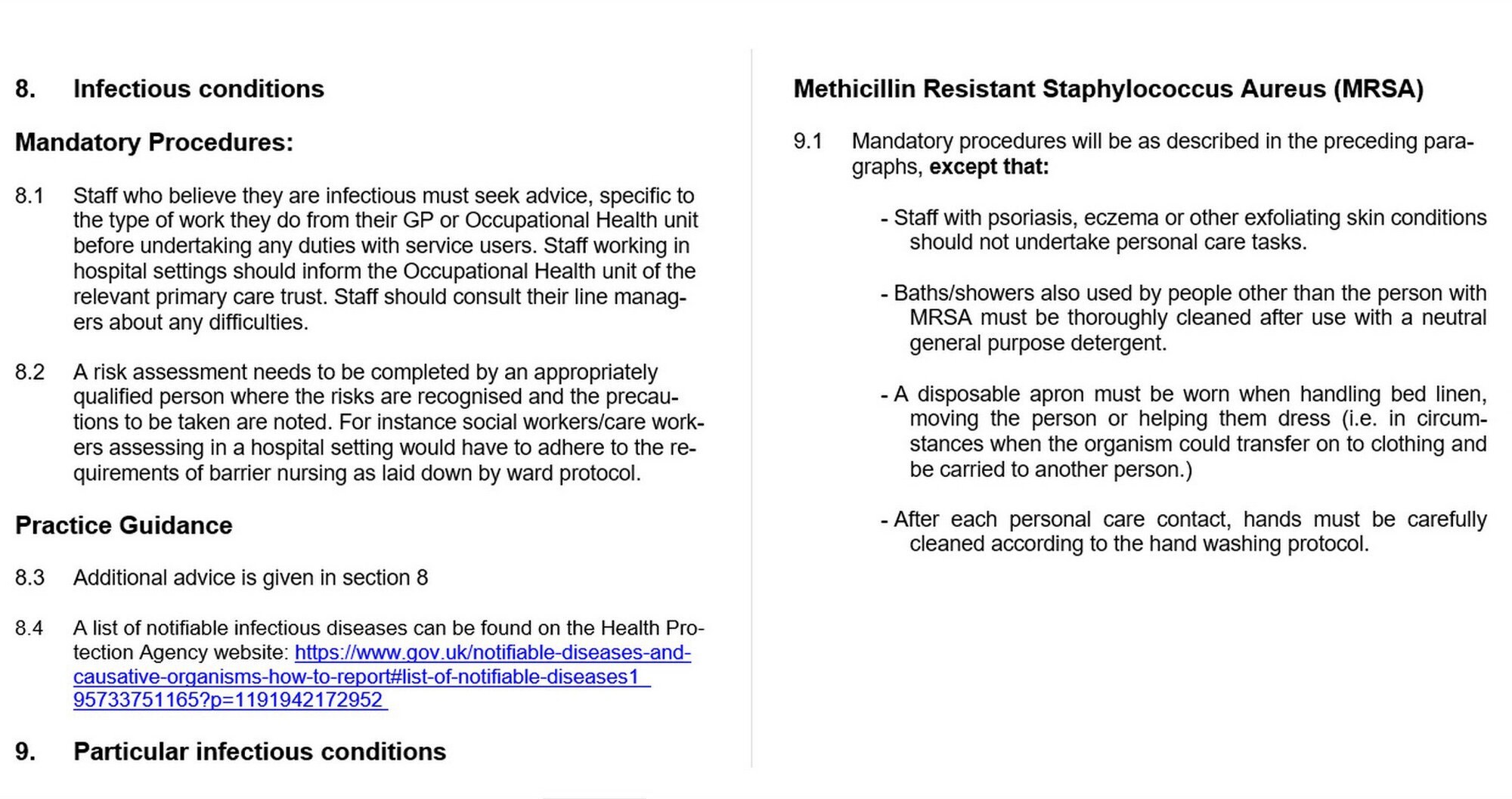 Infection Control Policy in Care Homes, Word Template, Word Doc ...