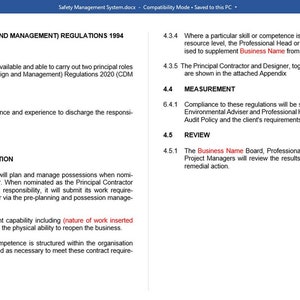 Safety Management System Template, Overview, Information, Guidance ...