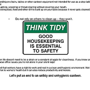 Toolbox Talk on Canteen Cleanliness - Etsy