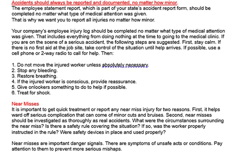 Toolbox Talk on Accident Reporting, Word Doc - Etsy