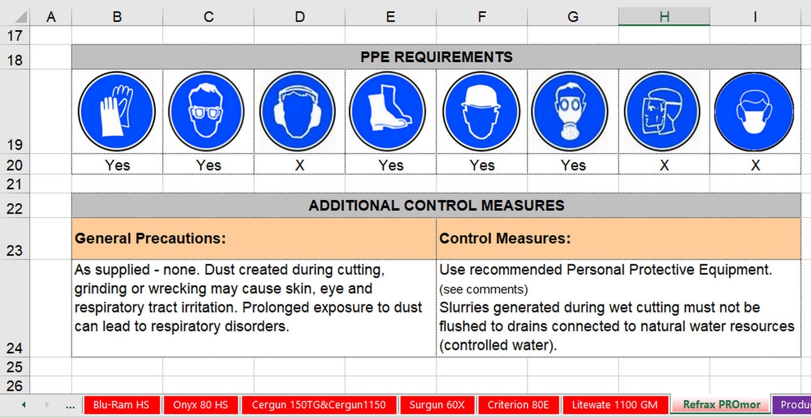 COSHH Assessment Template | Business Templates | Excel Templates ...