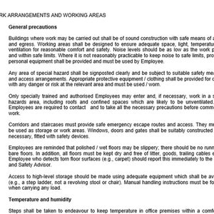Health and Safety Policy and Arrangements, Word Doc, Word Template ...