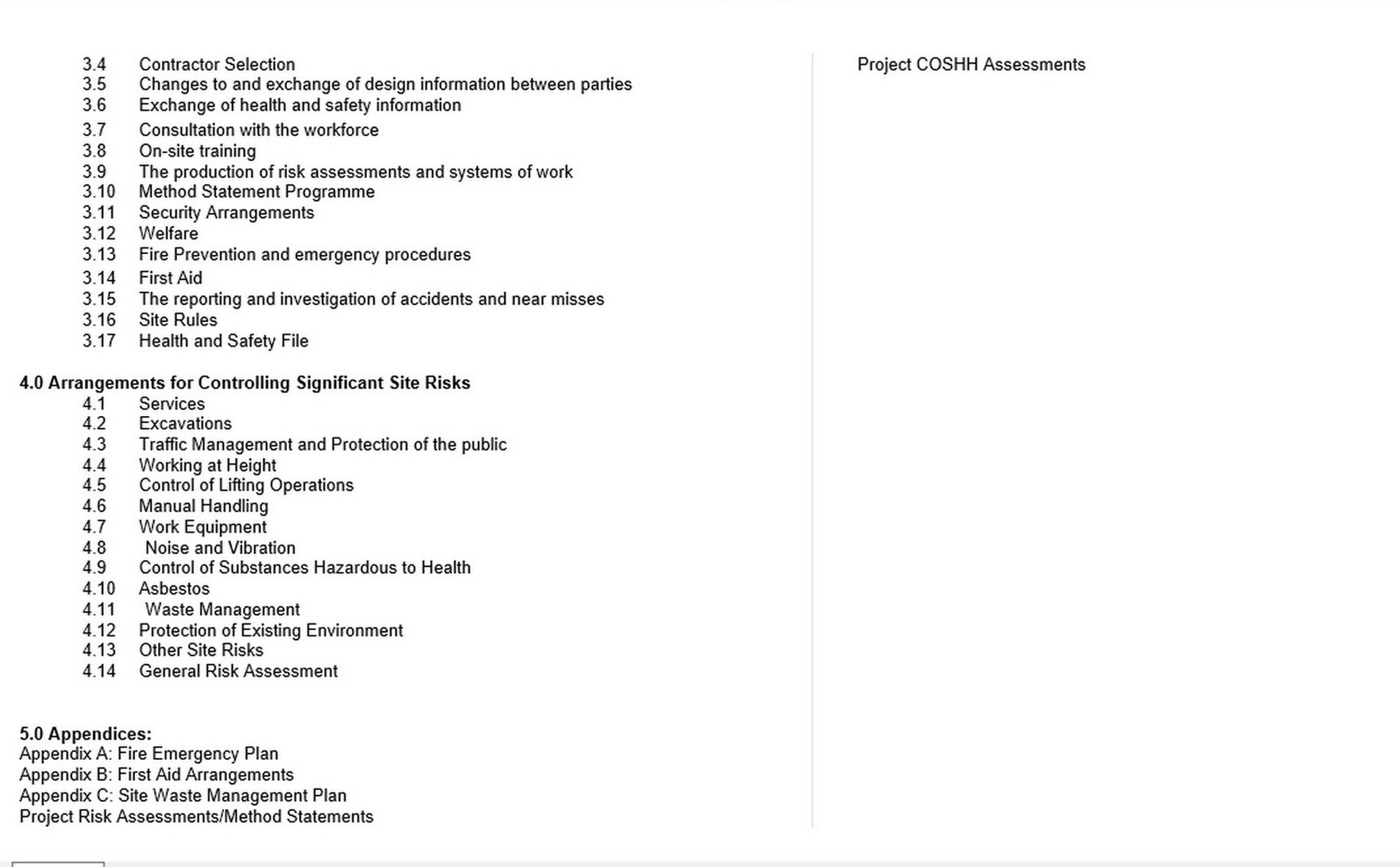 Construction Phase Plan Template, Safety Document, Word Doc - Etsy