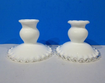 Fenton candlesticks | Etsy