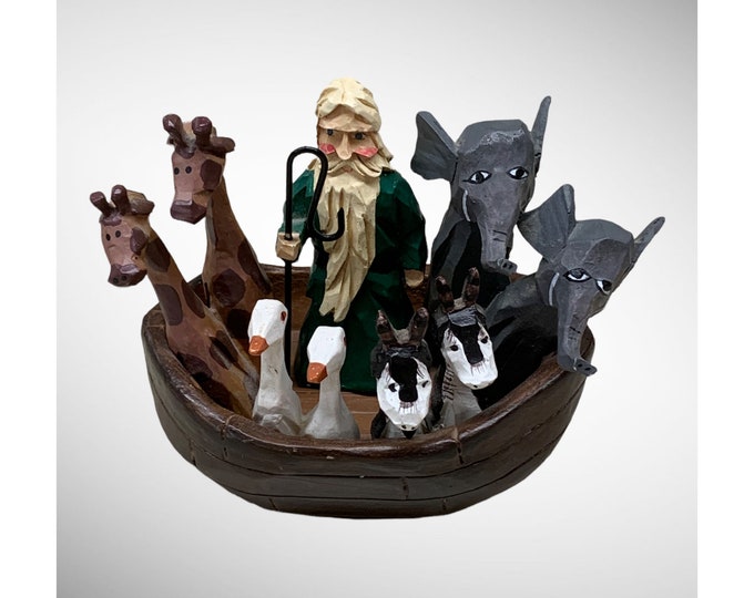 1998 House of Hatten Rawson Noah's Ark With Animals Figurine - Etsy