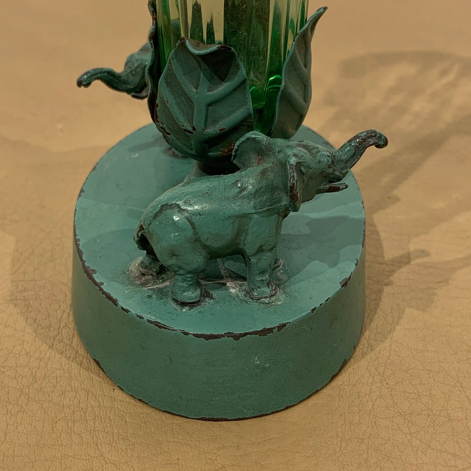 Rare Art Deco Crescent Art Metal Works Elephants Bud Vase With - Etsy