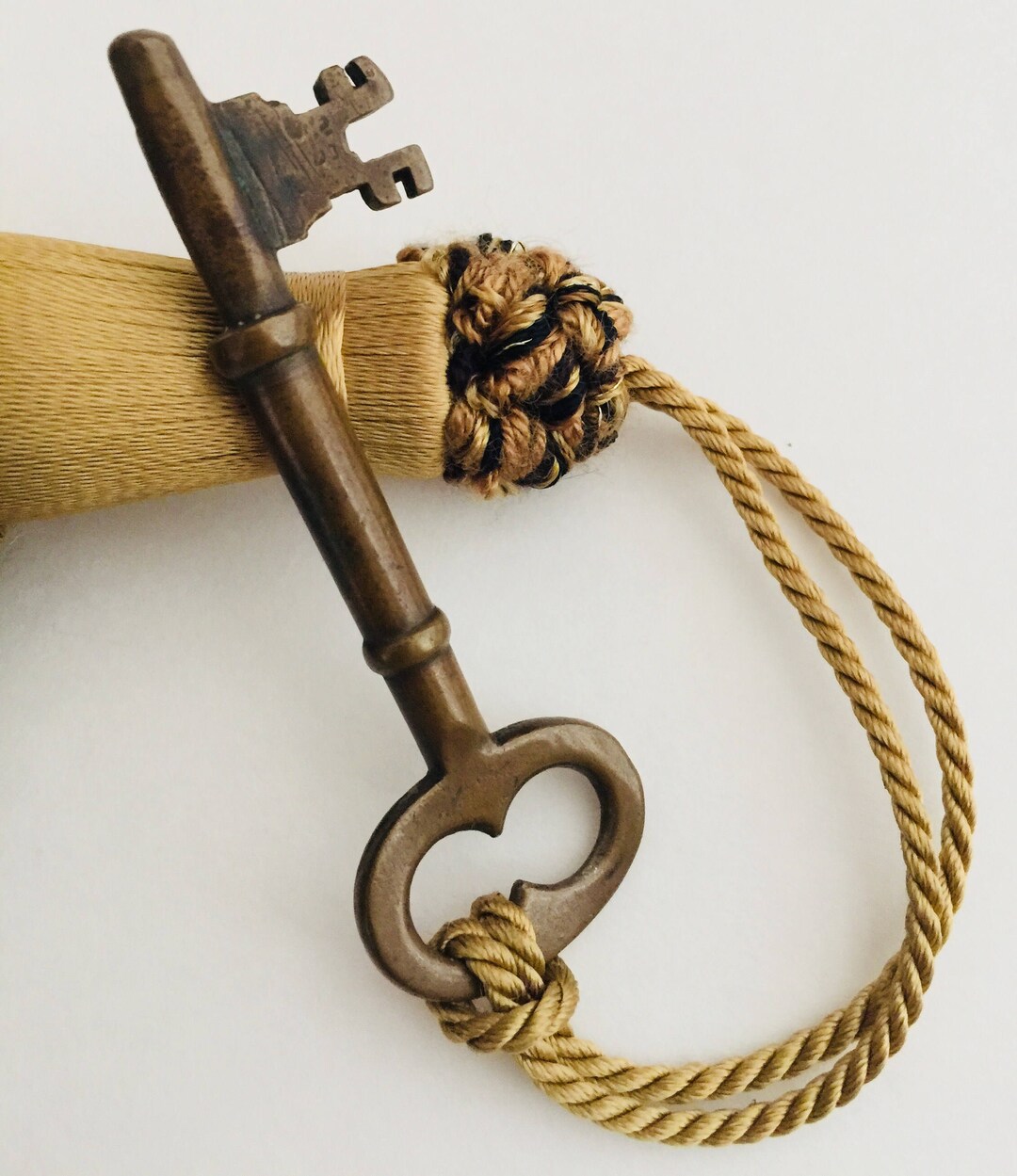 1920s Brass Chalet Key/gold & Black Tassel - Etsy