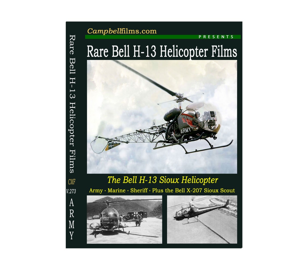 The Bell H-13 Helicopter the Military Version of the Bell 47 Army USMC ...