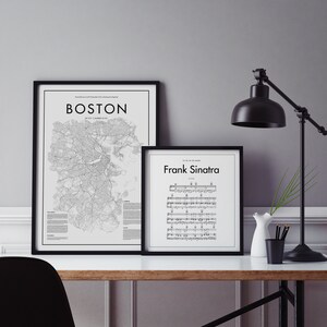 Boston High Quality Map Print Boston Map Poster Boston Wall - Etsy