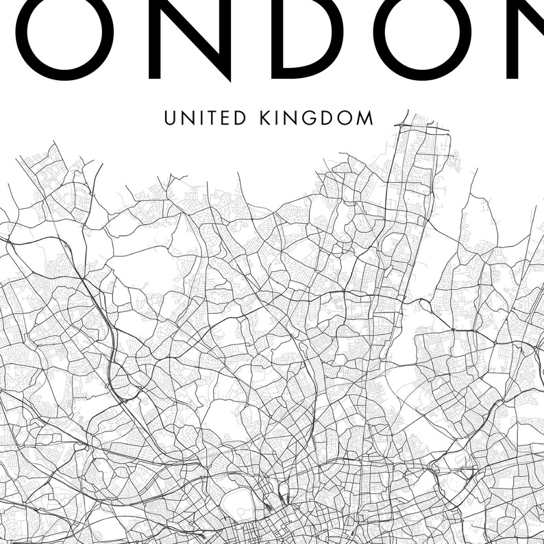 London High Quality Map Print London Map Poster London Wall - Etsy UK