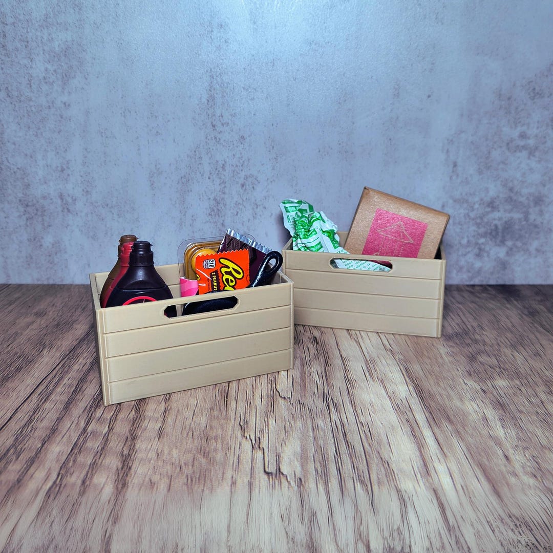 1:6 Scale Wooden Miniature Crates | Dollhouse Decor, Mini Brands ...
