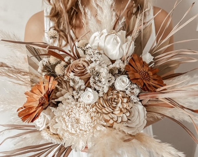 Neutral Bridal Bouquet - Etsy