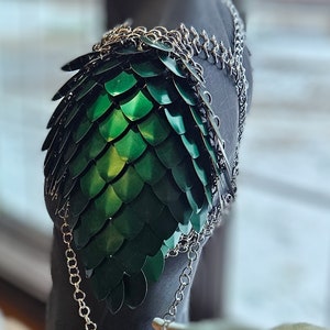 Custom Made Scale Mail Fashion Cosplay LARP Single Shoulder Pauldron ...