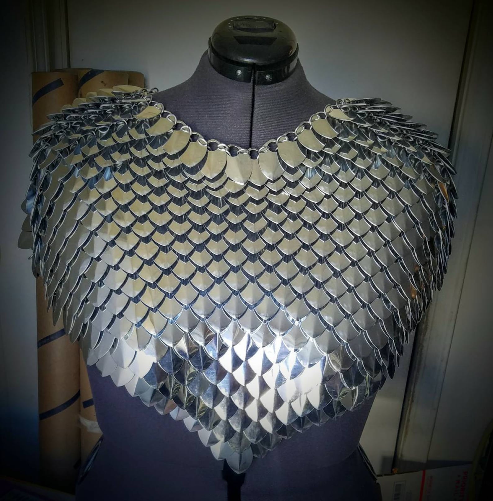 Scale Mail Cosplay Larp Armored Mantle | Etsy