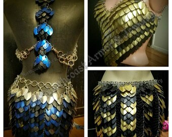 Warrior Scalemail Chainmail One Shoulder Harness Adjustable - Etsy