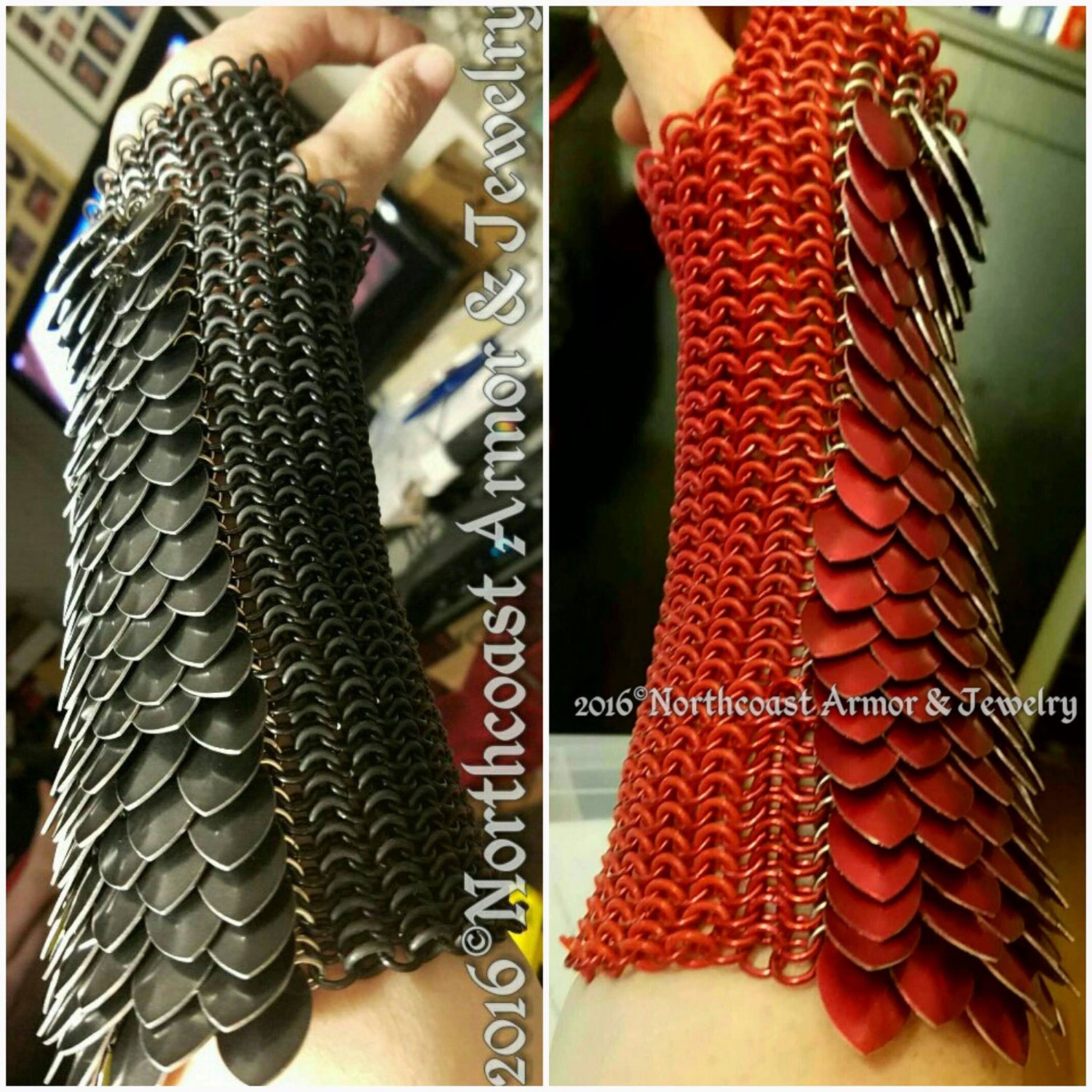 Custom Chain and Scale Mail Bracers - Etsy UK