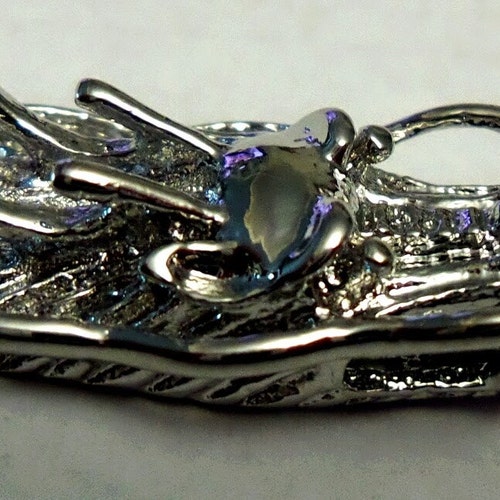 Platinum Plated Brass Dragon Head Clasps sets of 5 or 10 - Etsy