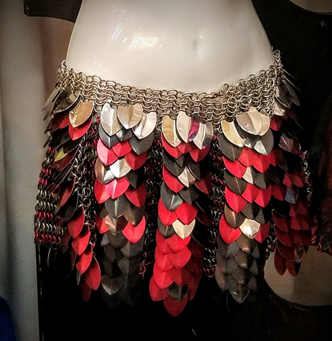 Scale Mail Cosplay Larp Armored Pleated Schoolgirl Skirt - Etsy