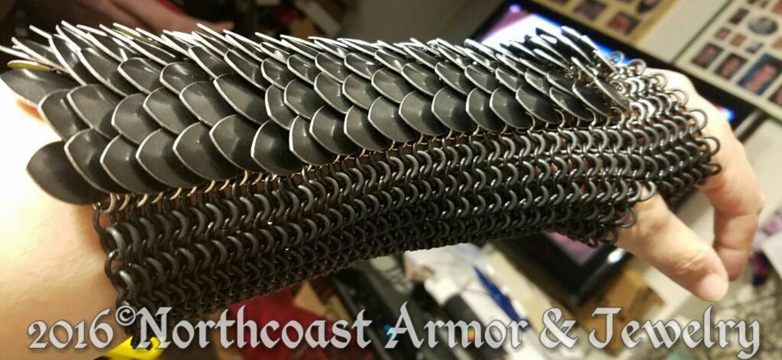 Custom Chain and Scale Mail Bracers - Etsy UK
