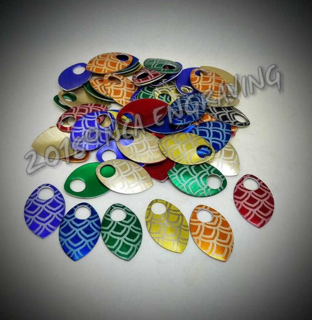 Laser Engraved Custom, Dragon Scale and Animal Print, 10 Small Scales ...