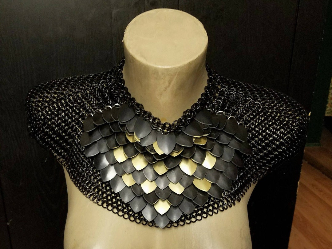 Chain and Scale Mail Cosplay Larp Armored Mantle - Etsy