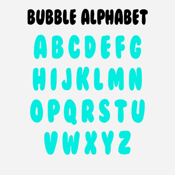 Bubble Letter Font - Etsy
