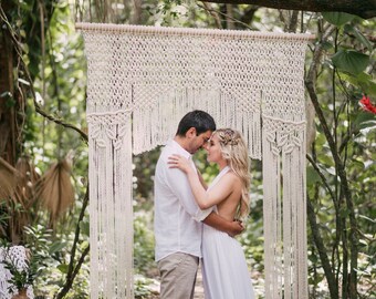 Macrame wedding backdrop | Etsy