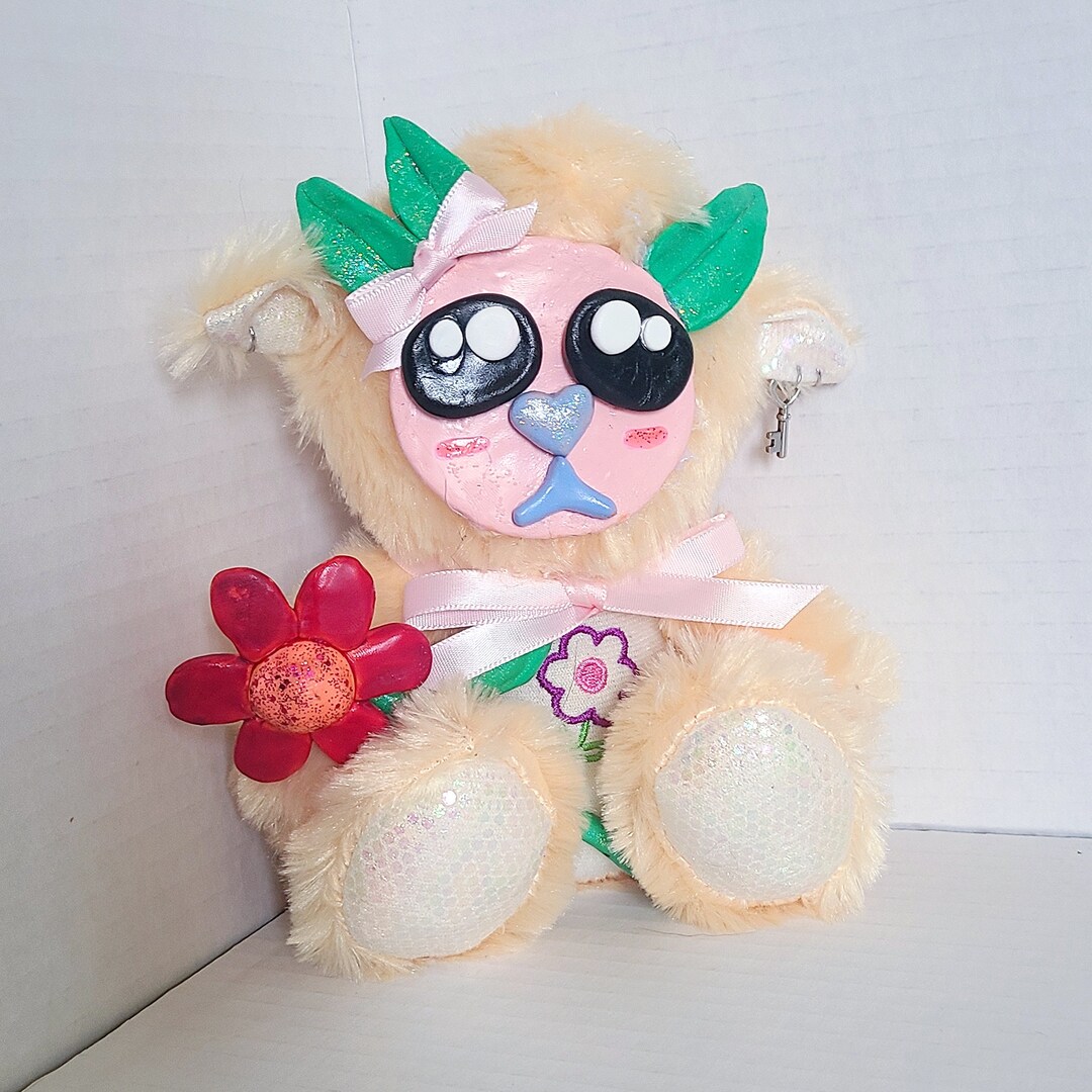 FLOWER Lamb Clay Face Plush, Creepy Plush, Kawaii Plush, Clay Face ...