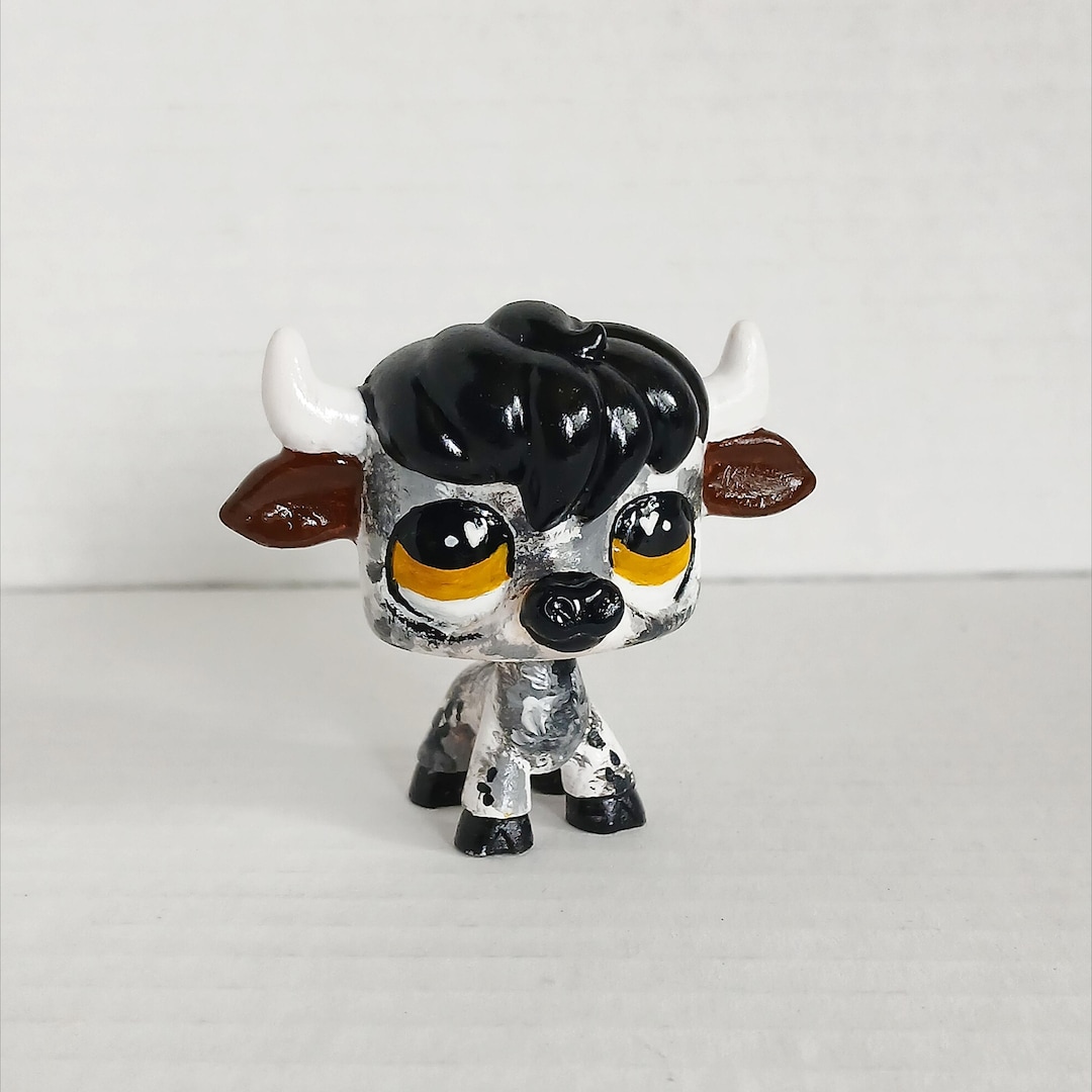 Littlest Pet Shop Custom Cow, Custom Lps, Lps Cow, Mini Cow - Etsy