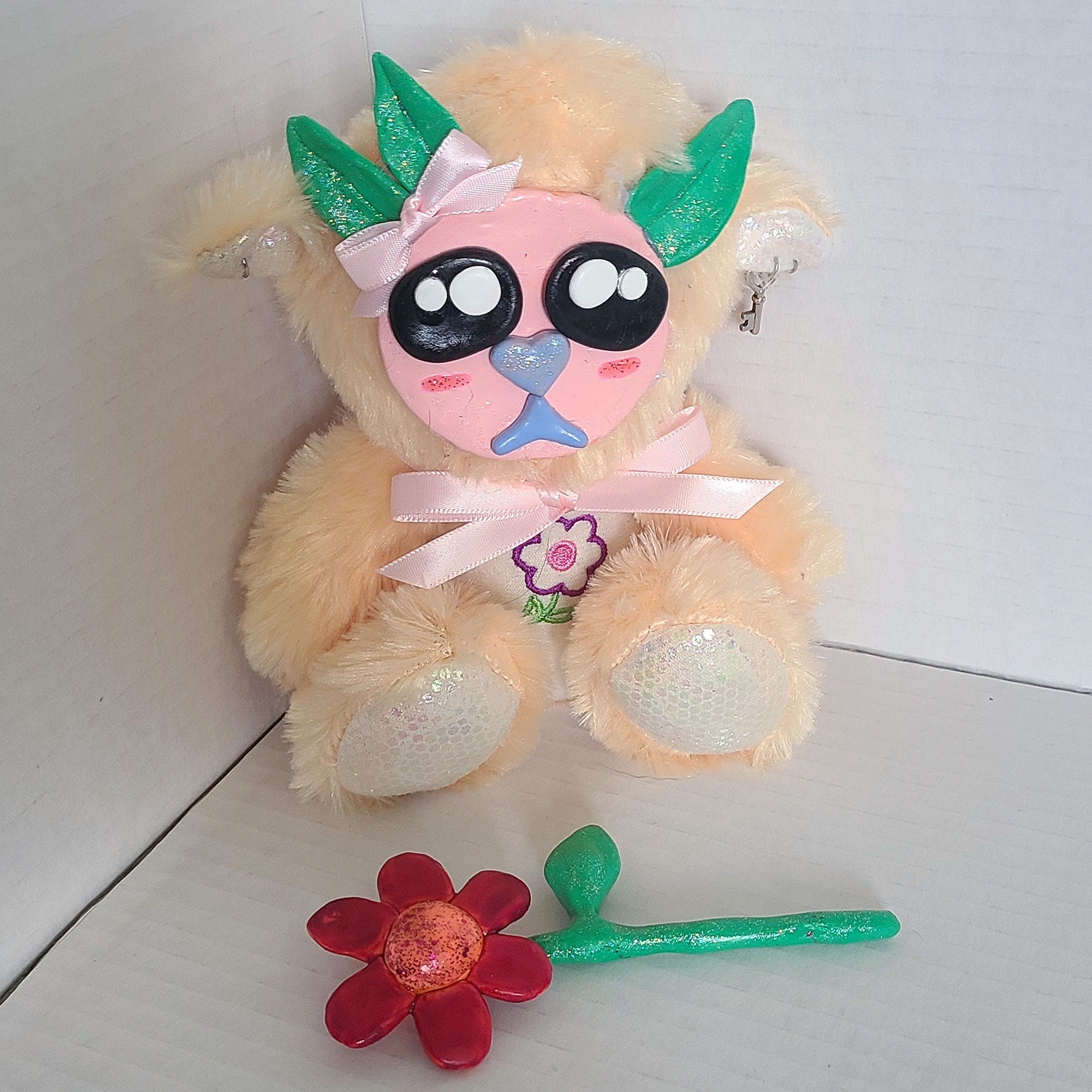 FLOWER Lamb Clay Face Plush, Creepy Plush, Kawaii Plush, Clay Face ...