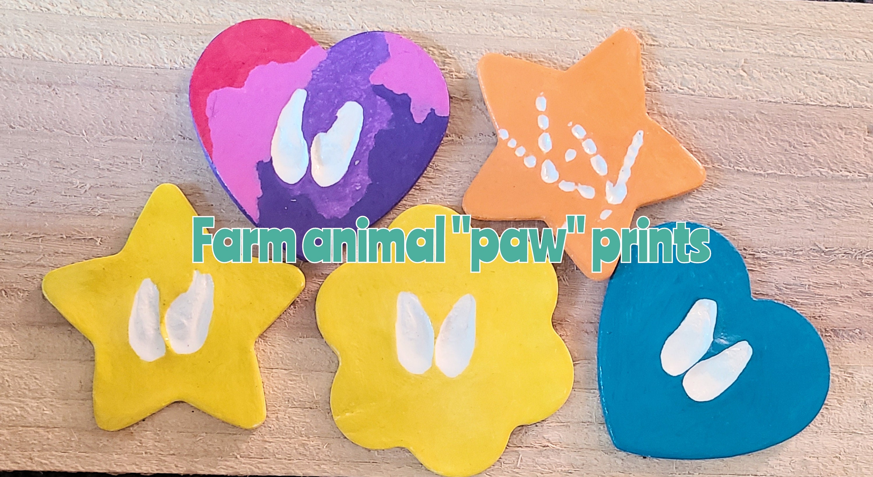 Real Farm Animal Paw Prints, Support Small Farms, Goat Print, Goat Hoof ...