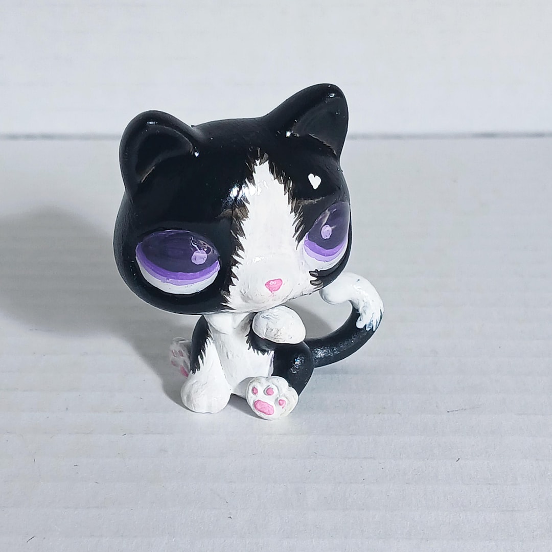 Littlest Pet Shop Custom Cat, Tuxedo Cat, Custom Lps, Cat Figure - Etsy