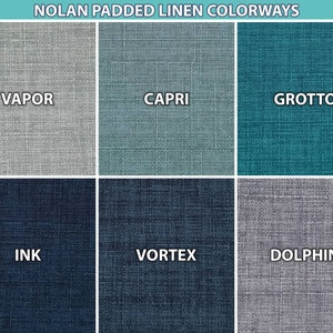 PADDED LINEN Tablecloth NOLAN Stain-resistant Custom Size Fitted ...