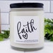 FAITH Soy Candle Religious Candle Gift Baptism Candle Gift Baptism Gift ...