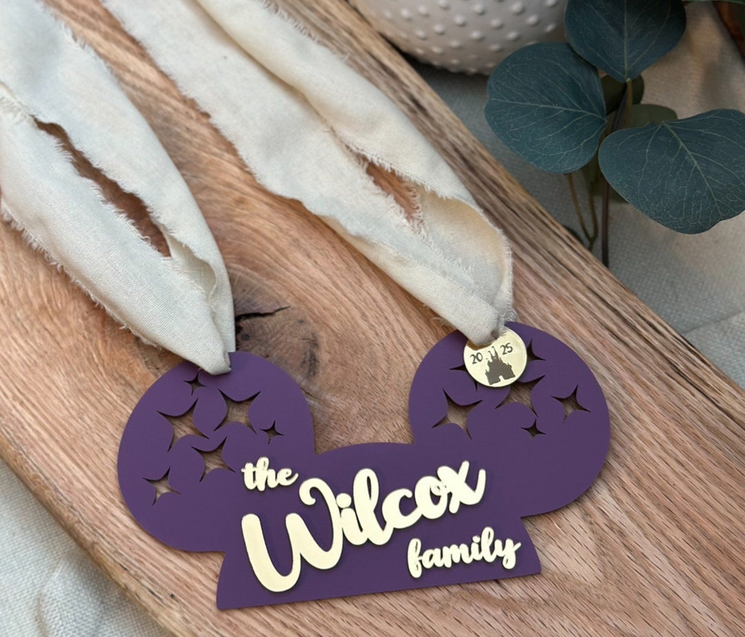 Personalized Disney Theme Park Stroller Tag: Family Locator Badge With ...