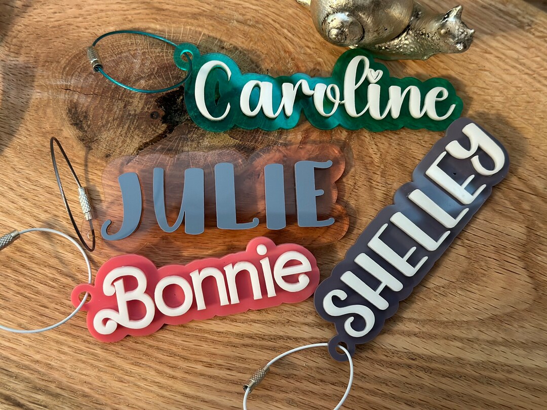 Personalized Acrylic Name Tag: Custom Backpack, Luggage ID - Etsy