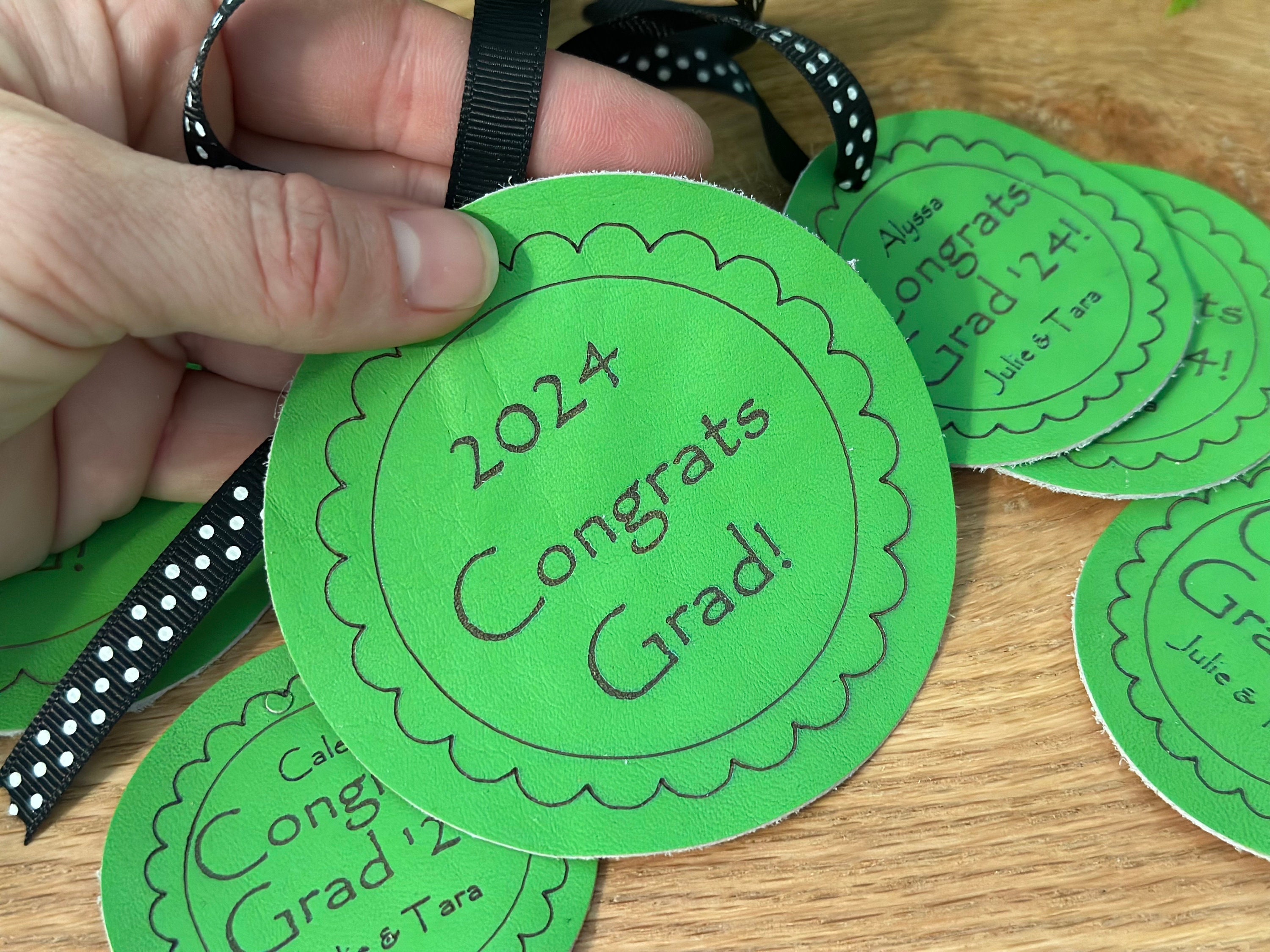 Leather 2024 Graduation Gift Tags, Congrats Grad Tag, Unique Graduation ...