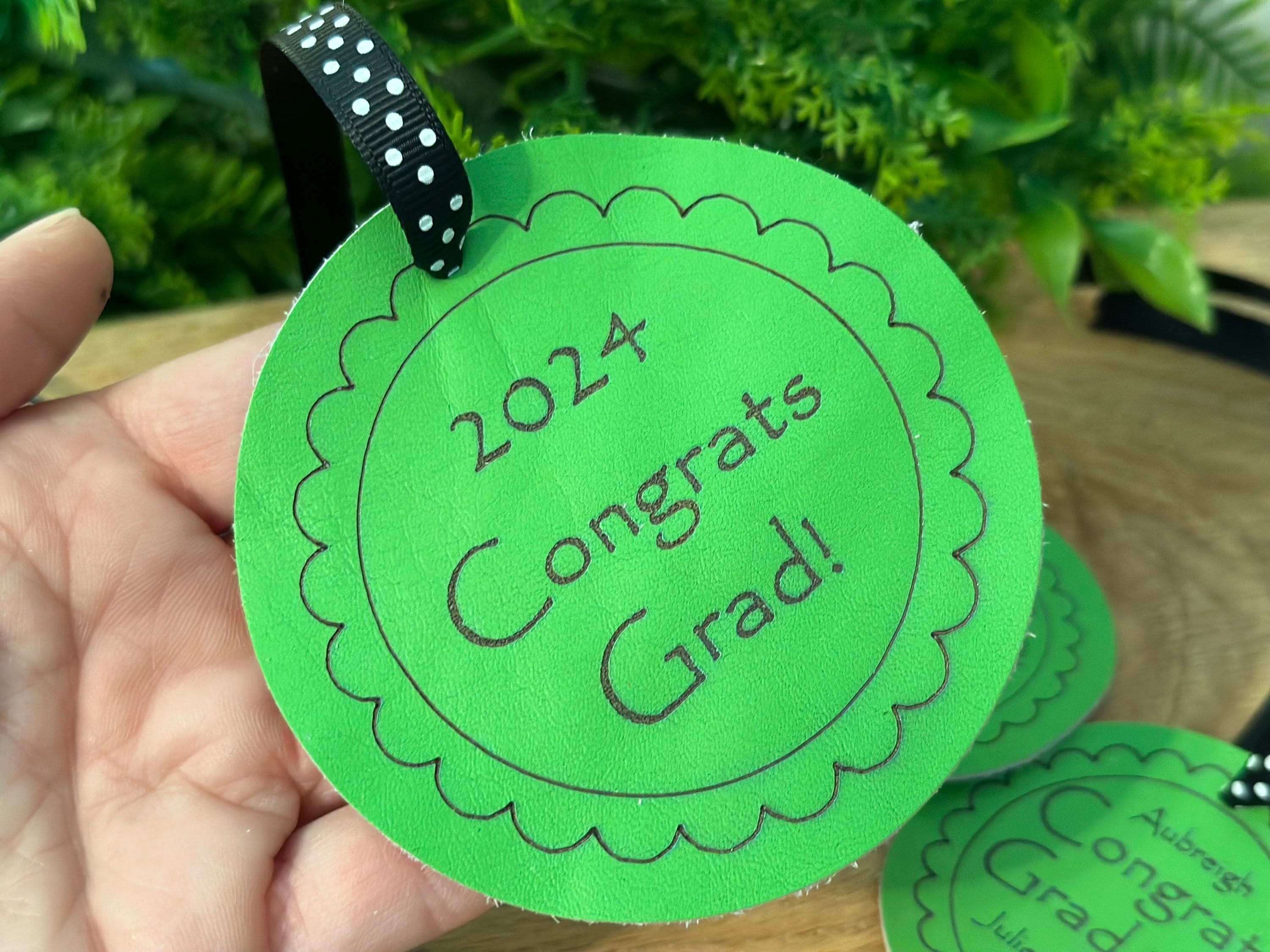 Leather 2024 Graduation Gift Tags, Congrats Grad Tag, Unique Graduation ...