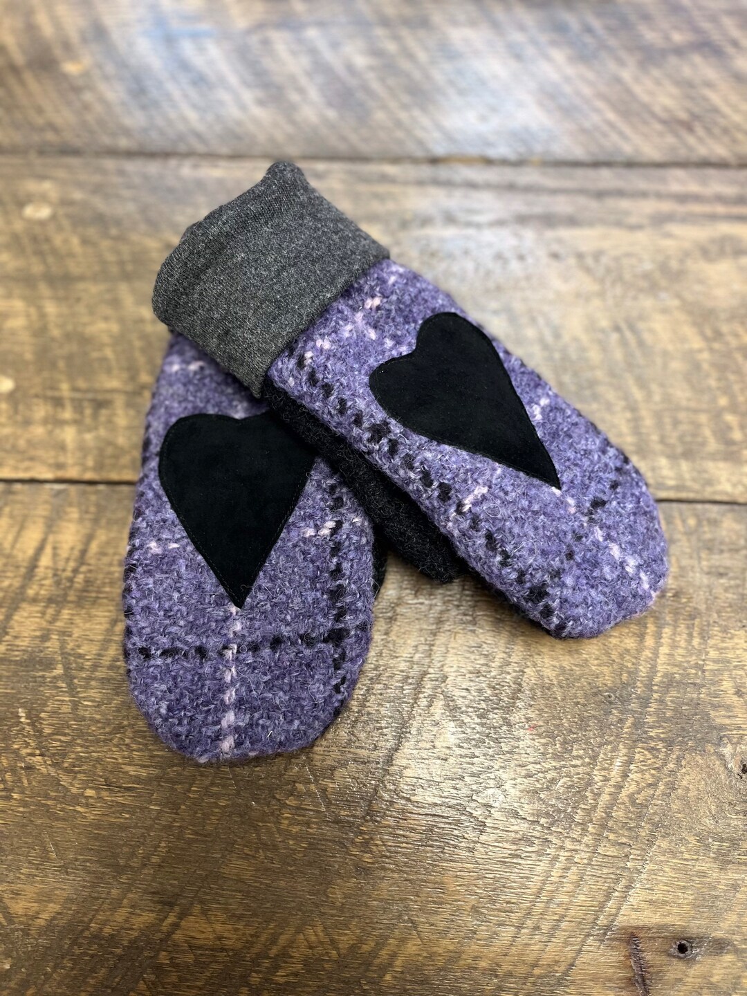 Lavender Boucle Upcycled Mittens - Etsy
