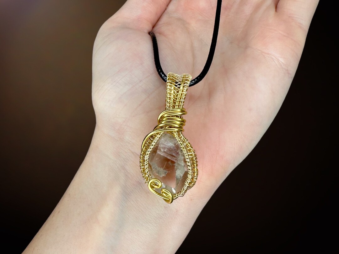 Enlightening: Herkimer Diamond Wire Wrapped Healing Crystal, Powerful ...