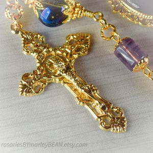 Saint Francis Assisi Chaplet Italy Stamped Crucifix 3 Fluorite Hail ...