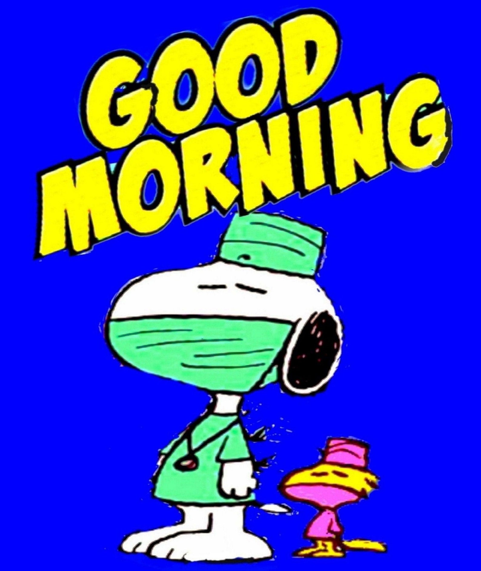 Buongiorno Snoopy con la maschera suNessun umano sta per | Etsy