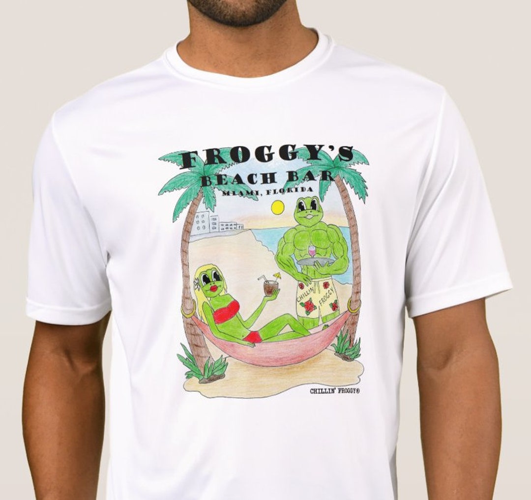 Froggy's Beach Bar Miami Florida Old School Vintage Logo Chillin ...