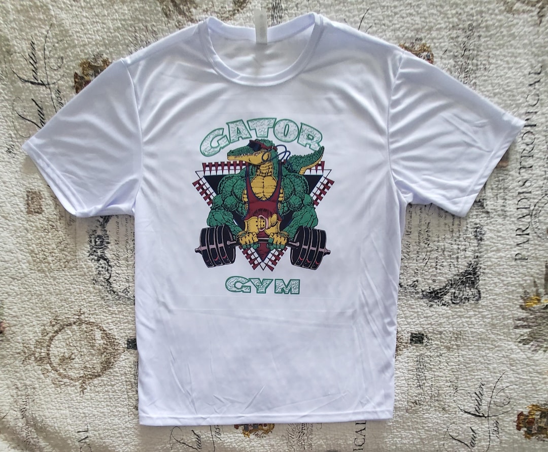 Gator Gym Old School Bodybuilding Vintage Muscle Logo Short Sleeve ...
