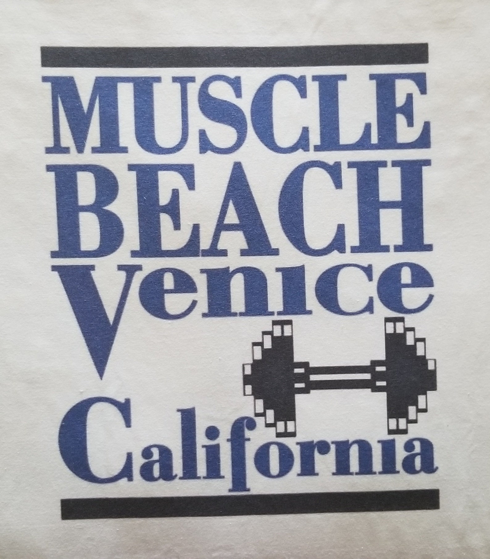 Muscle Beach Venice California Old School Bodybuilding Vintage Logo ...