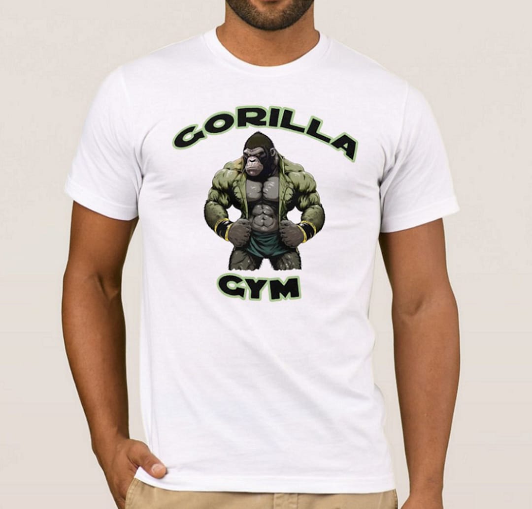 Gorilla Gym Muscle Bodybuilding Workout Exercise Old School Vintage ...