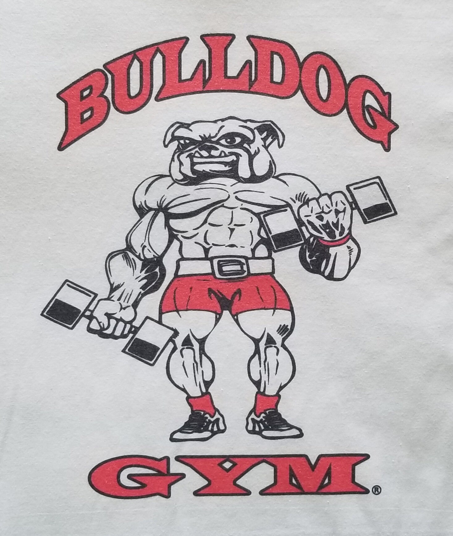 Bulldog Gym Muscle Bodybuilding Workout Exercise Old School Vintage ...