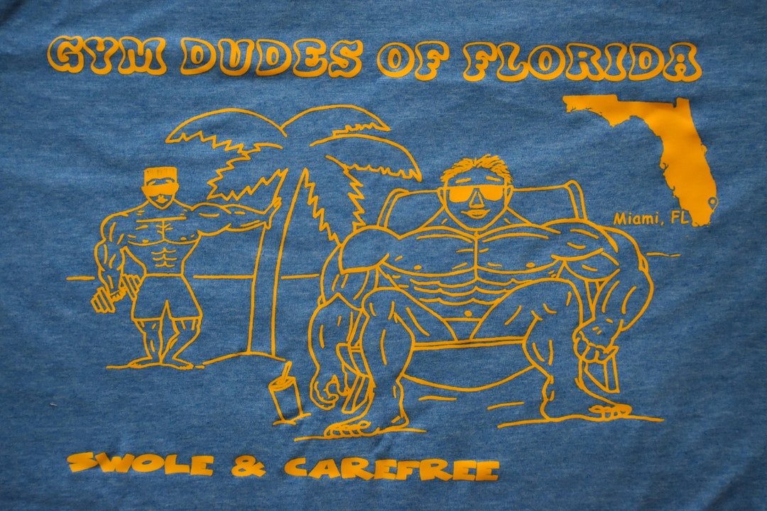 Gym Dudes of Florida Old School Bodybuilding Original Logo Workout ...