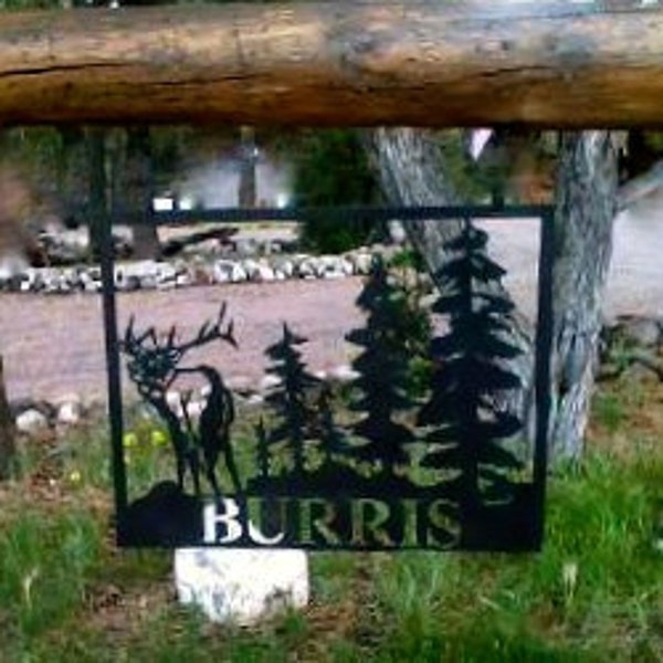 Metal Elk Sign - Etsy