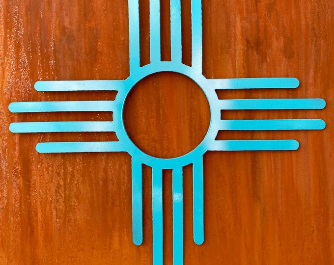 New Mexico Zia Sun Symbol - Zia Sun - Metal Sign - Metal Art Z17 - Etsy